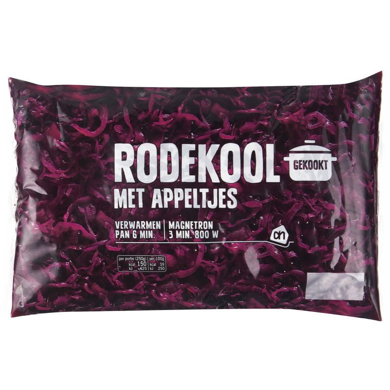 AH rode kool met appel